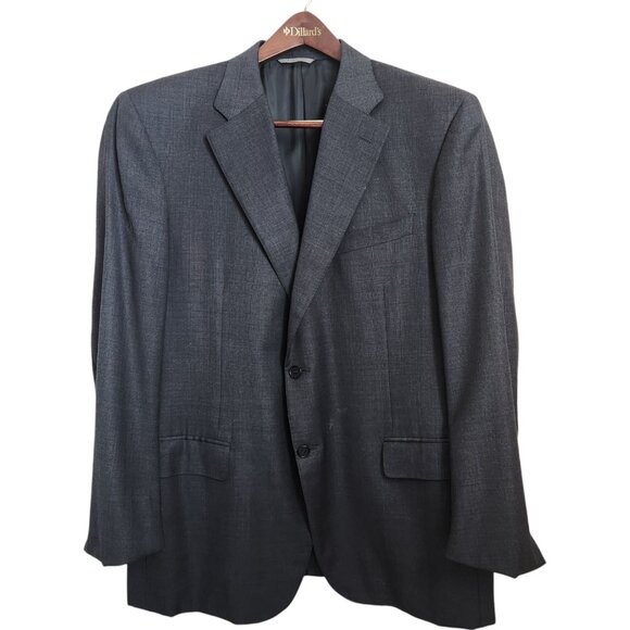 Canali | Suits & Blazers | Canali Blazer Mens 58r Dark Gray Glen Plaid ...